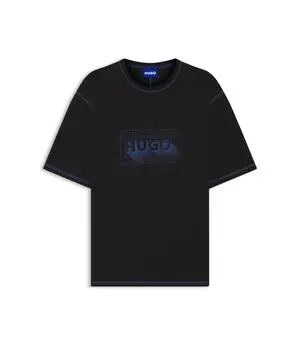 Hugo Logo-artwork T-shirt In Cotton Jersey