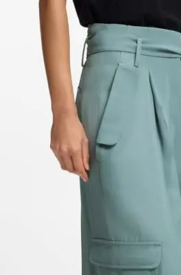 BOSS Relaxed-fit Twill Trousers