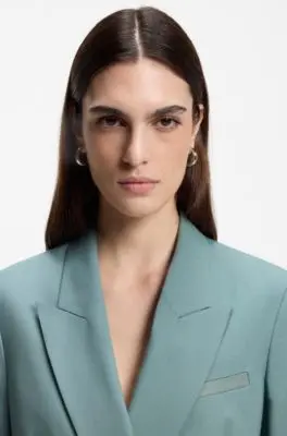 BOSS Regular-fit Blazer In Virgin Wool - Blue