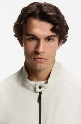 BOSS Double-piping Blouson Jacket With Water-repellent Finish