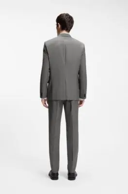 Hugo Extra-slim-fit Jacket In Virgin-wool Dobby
