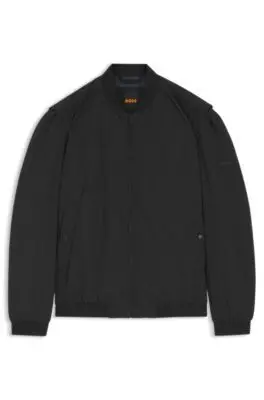 BOSS Water-repellent Bomber Jacket - Black