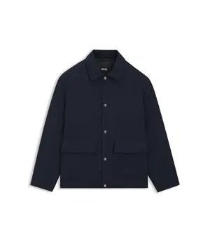 BOSS Relaxed-fit Jacket In Water-repellent Fabric