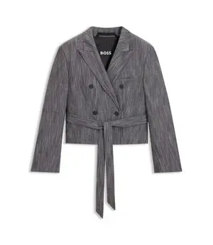 BOSS Regular-fit Melange Denim Blazer