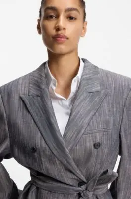 BOSS Regular-fit Melange Denim Blazer