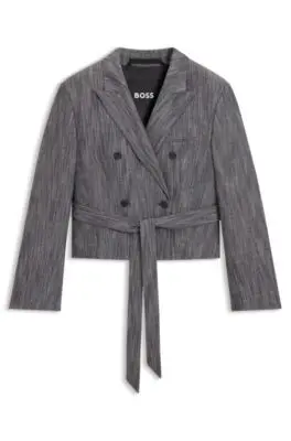 BOSS Regular-fit Melange Denim Blazer