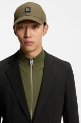 Hugo Melange Slim-fit Jacket In A Cotton Blend