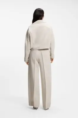 BOSS Relaxed-fit Cotton-linen Twill Blazer