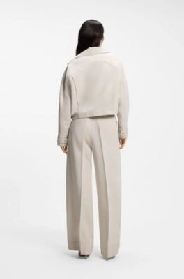 BOSS Relaxed-fit Cotton-linen Twill Blazer