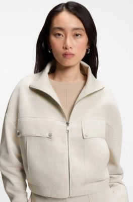 BOSS Relaxed-fit Cotton-linen Twill Blazer