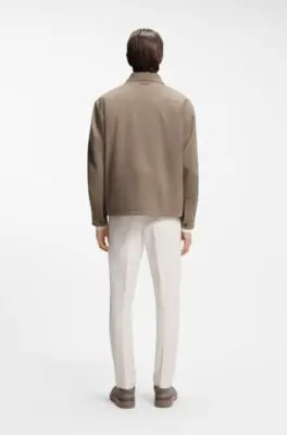 BOSS Wool-blend Jacket - Light Grey