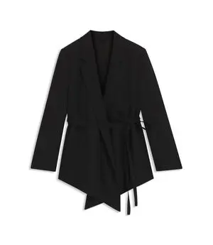 BOSS Relaxed-fit Wool-blend Gabardine Blazer - Black