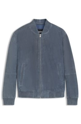 BOSS Regular-fit Suede Jacket