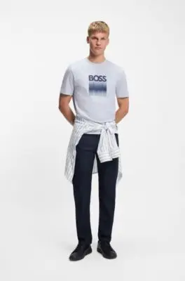 BOSS Regular-fit T-shirt In Cotton Jersey - Light Grey