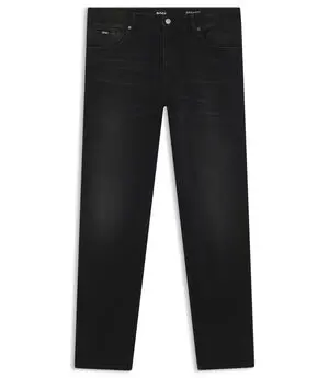 BOSS Maine Regular-fit Jeans In Soft-touch Denim - Black