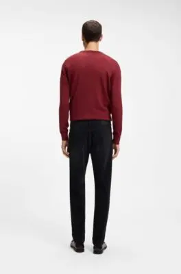 BOSS Maine Regular-fit Jeans In Soft-touch Denim - Black