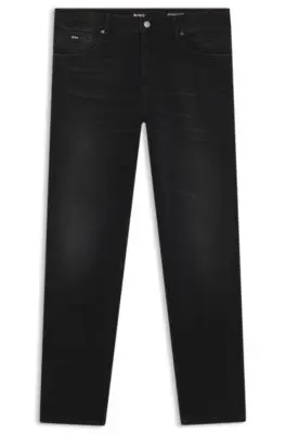 BOSS Maine Regular-fit Jeans In Soft-touch Denim - Black