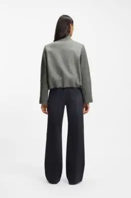 BOSS Modern-fit Boiled Virgin Wool Blazer