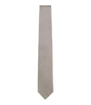 BOSS Jacquard-pattern Standard Neck Tie - Khaki