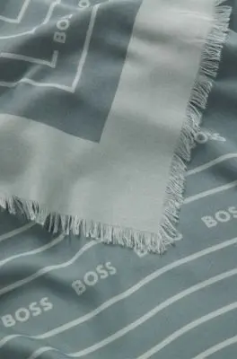 BOSS Logo-print Scarf In Voile