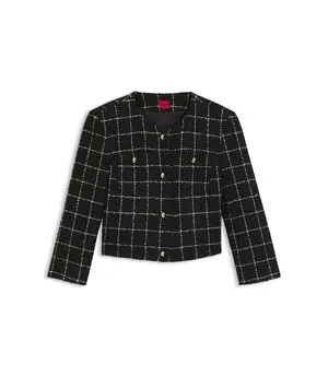 Hugo Regular-fit Checked Bouclé Blazer