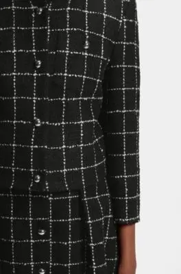 Hugo Regular-fit Checked Bouclé Blazer