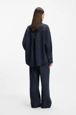 BOSS Relaxed-fit Overshirt In Tweed