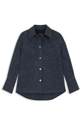 BOSS Relaxed-fit Overshirt In Tweed
