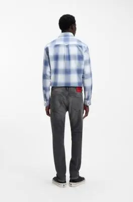 Hugo Slim-fit Stretch Denim Jeans - Grey