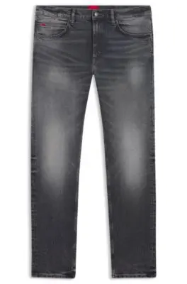 Hugo Slim-fit Stretch Denim Jeans - Grey