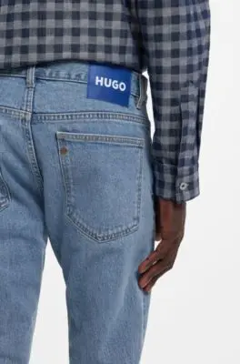 Hugo Slim-fit Jeans In Stretch Denim - Blue