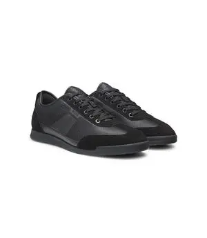 BOSS Low-top Trainers With Monogram Jacquard - Black