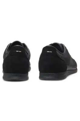 BOSS Low-top Trainers With Monogram Jacquard - Black