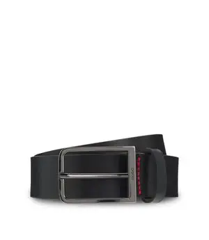 Hugo Italian Leather Belt - Black