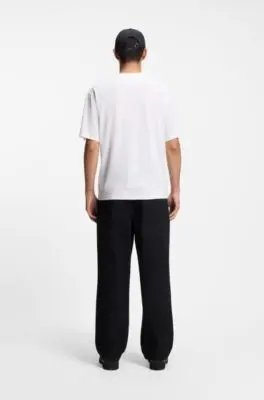 Hugo Printed-artwork T-shirt In Cotton Jersey - White
