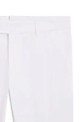 BOSS Slim-fit Stretch Cotton Trousers - White