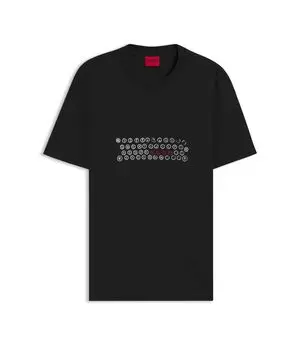 Hugo Printed-artwork T-shirt In Cotton Jersey
