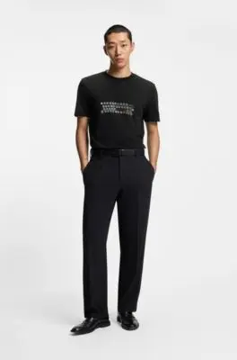 Hugo Printed-artwork T-shirt In Cotton Jersey
