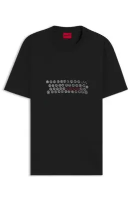 Hugo Printed-artwork T-shirt In Cotton Jersey