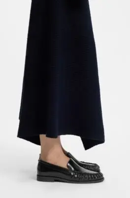 BOSS Leather Moccasins With Ruched Detail