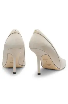 BOSS Suede Pumps With Gait-tech® Insole - Light Beige