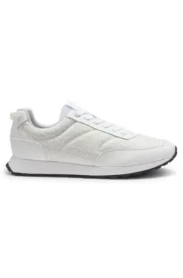 Hugo Low-top Trainers With Monogrammed Uppers - White