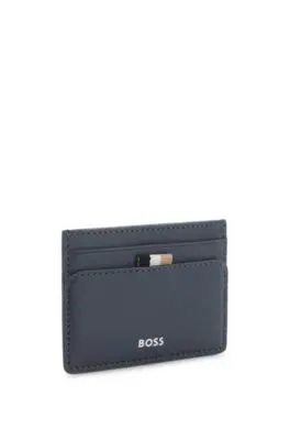 BOSS Card Holder With Foil-emed Logo - Light Blue
