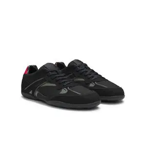 Hugo Mesh And Faux Suede Trainers - Black