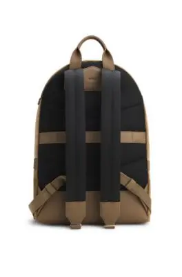 BOSS Monogrammed Suede Backpack