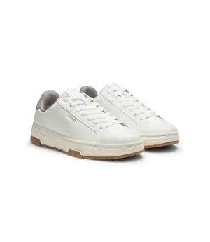 Hugo Trainers In Faux Leather - White