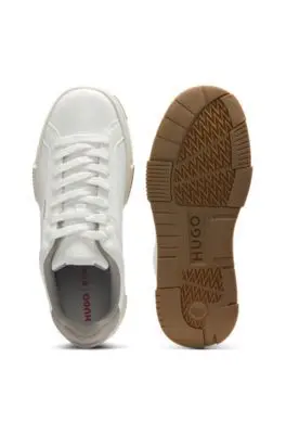 Hugo Trainers In Faux Leather - White