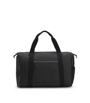 BOSS Faux Leather Holdall With Reflective Details - Black