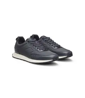 Hugo Running-inspired Trainers With Zigzag Detailing - Dark Blue