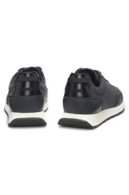 Hugo Running-inspired Trainers With Zigzag Detailing - Dark Blue